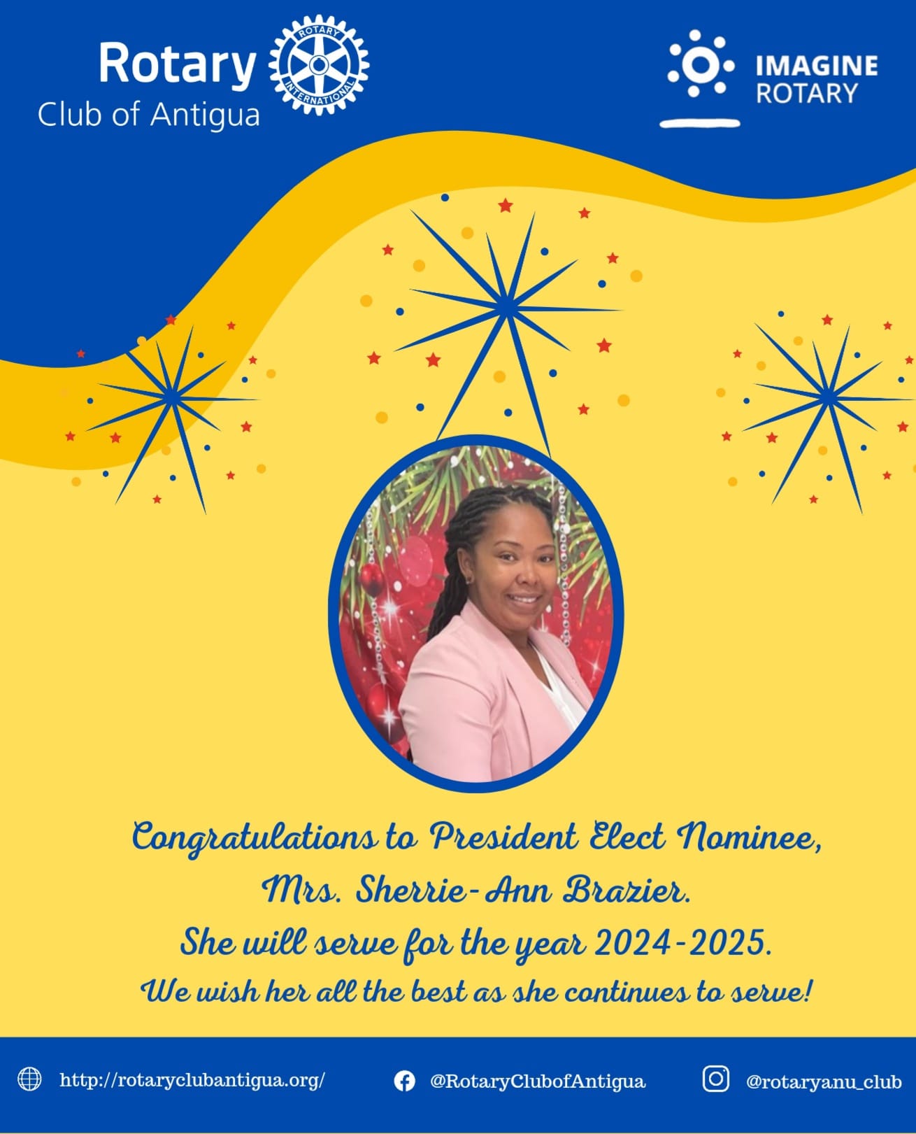 Rotarian Sherrie-Ann Brazier elected President for the year 2024-2025 ...