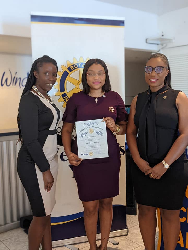 Induction of New Member Samoya Kirby | Rotary Club of Antigua