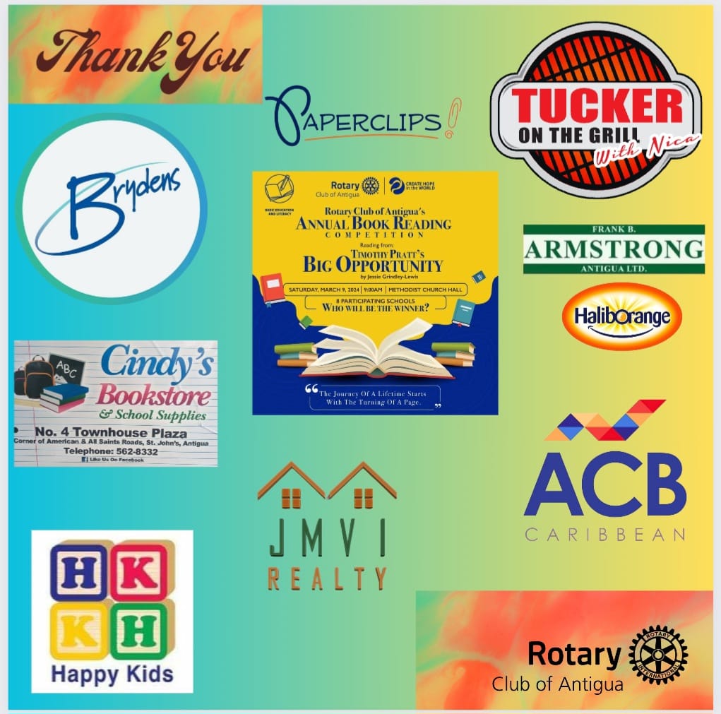Book Reading Competition Committee Thanks You | Rotary Club of Antigua
