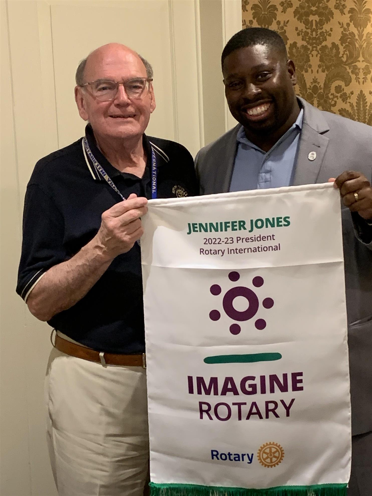 District Governor Michael Thompson Presents Flag | Rotary Club of ...