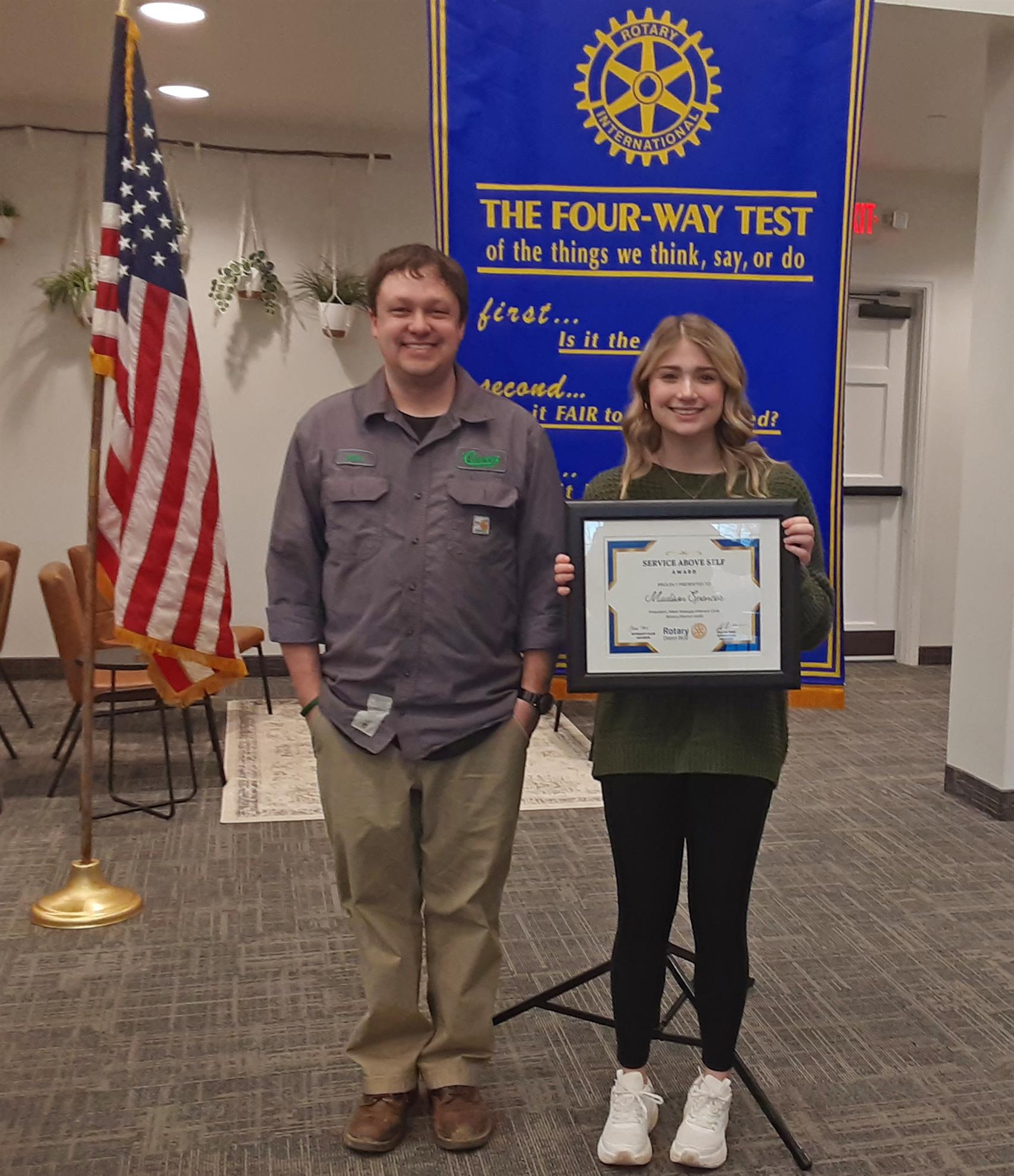 Interact Service Awards | Geauga West Rotary Club