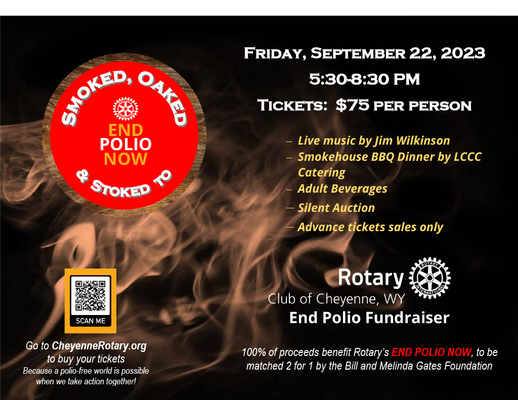 End Polio Fundraiser September 22 | Rotary Club of Cheyenne