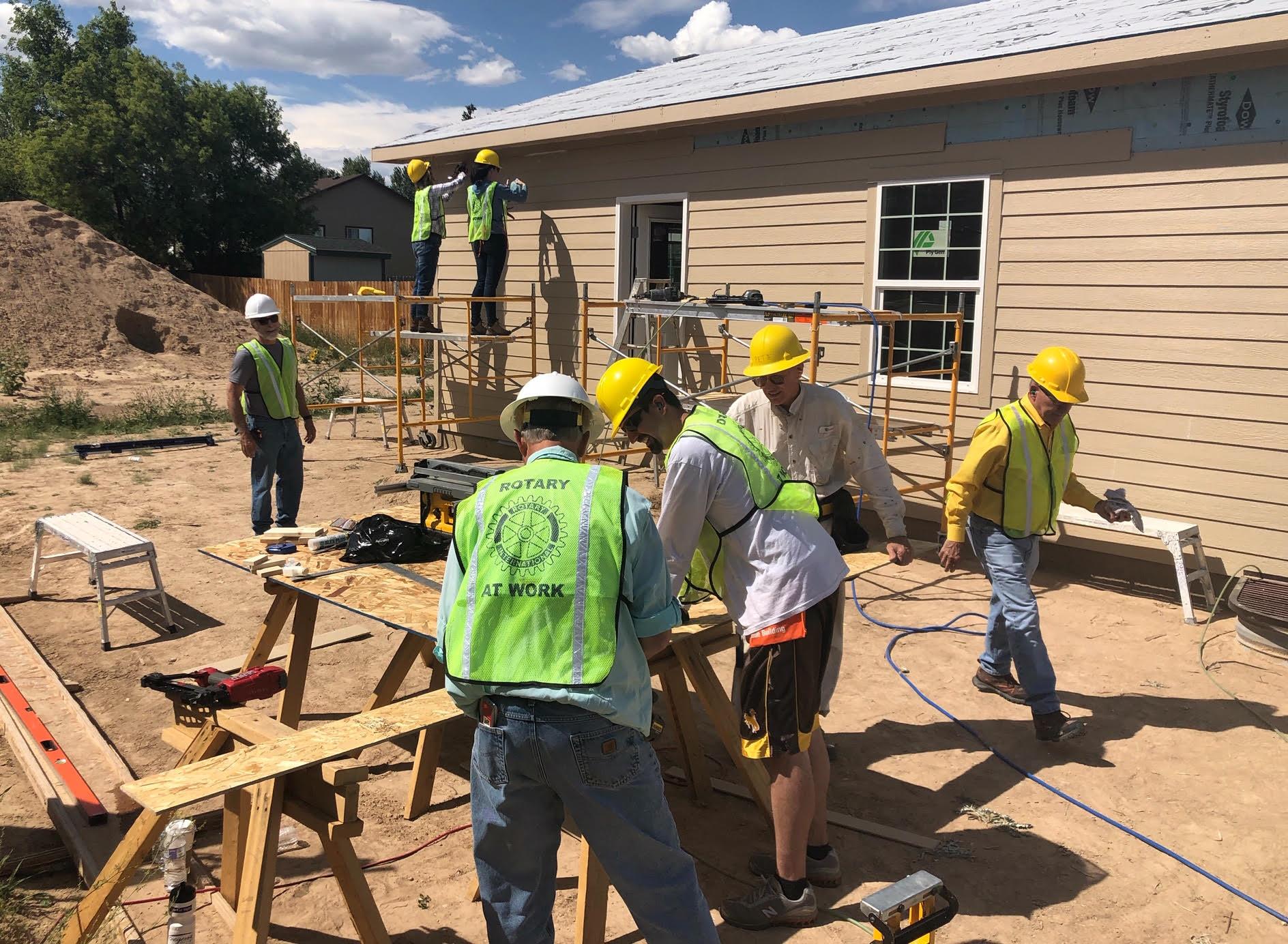 Rotarians at Work Building for Habitat for Huanity | Rotary Club of ...