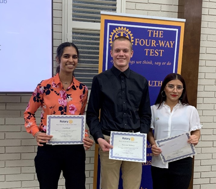 April 1st Four Way Test Speech contest winners chosen | Wichita Falls ...
