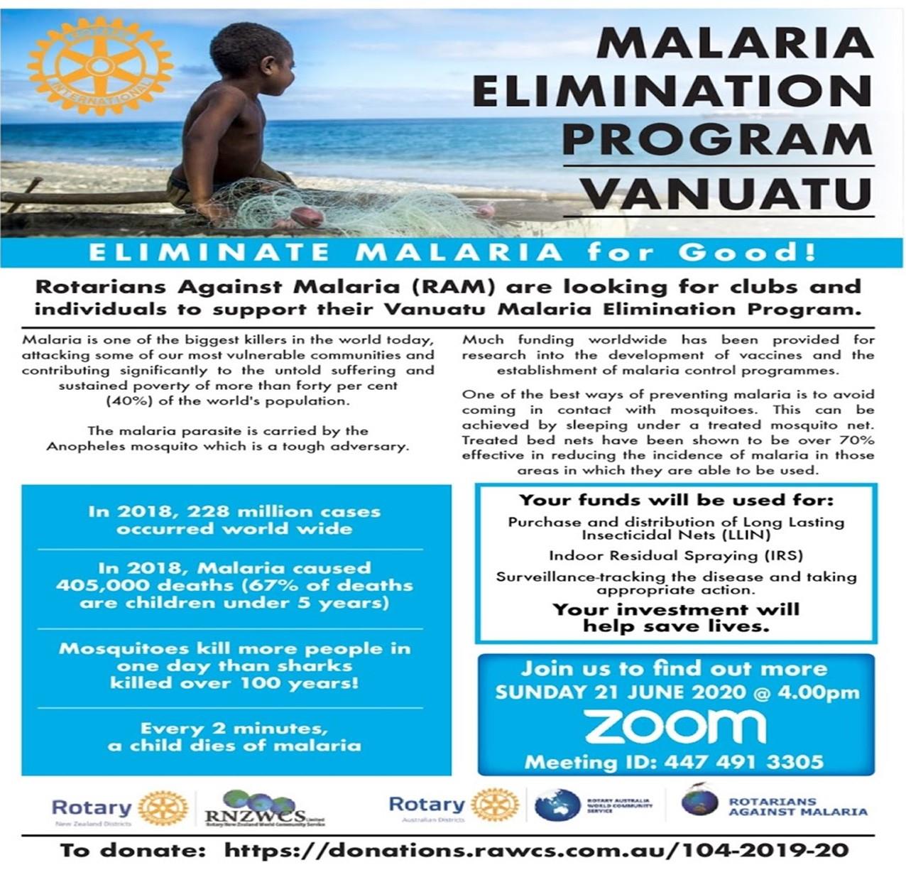 Malaria Elimination Program - Vanuatu | Rotary Club of Mount Martha