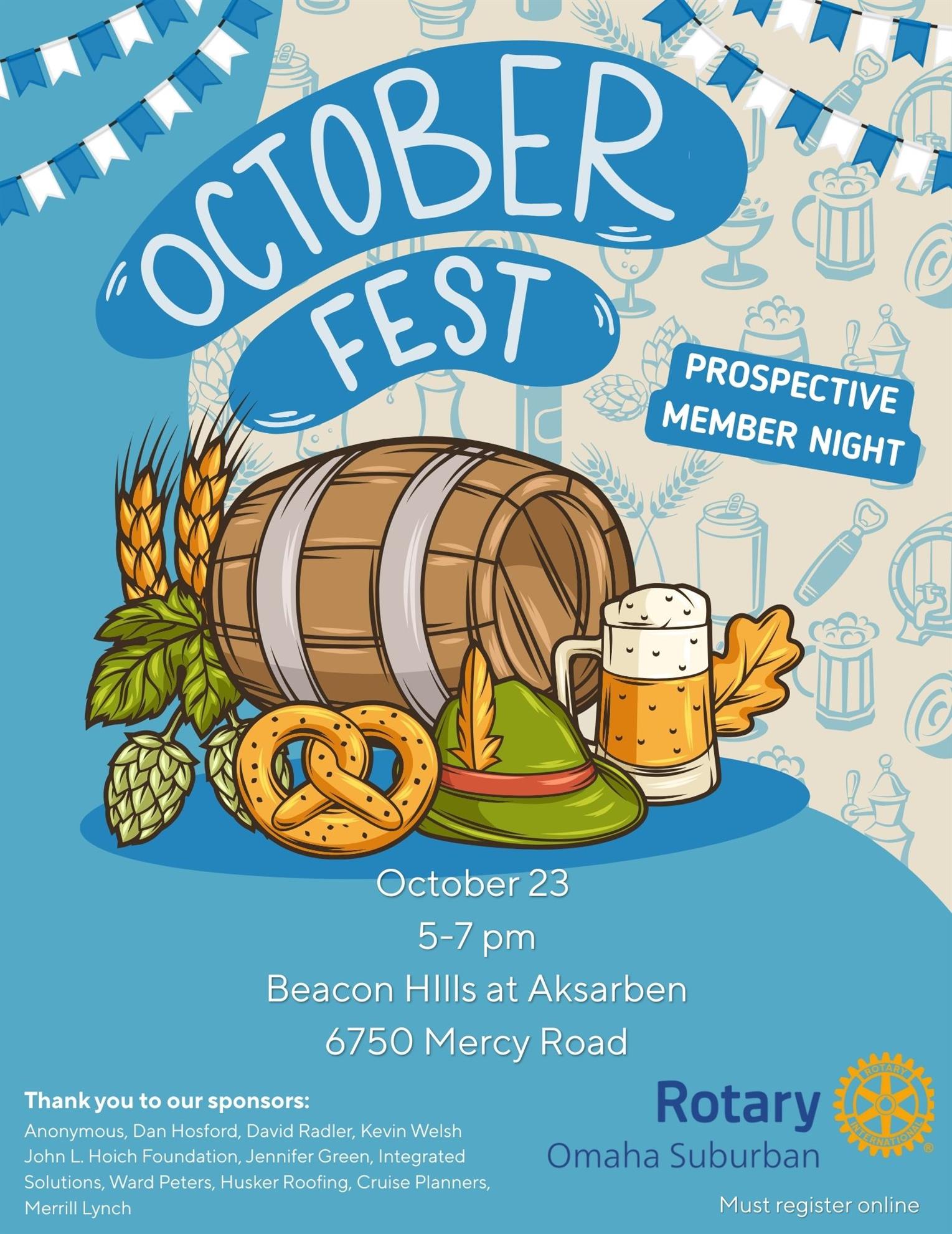 Octoberfest; Prospective Member Night | Rotary Club of Omaha Suburban