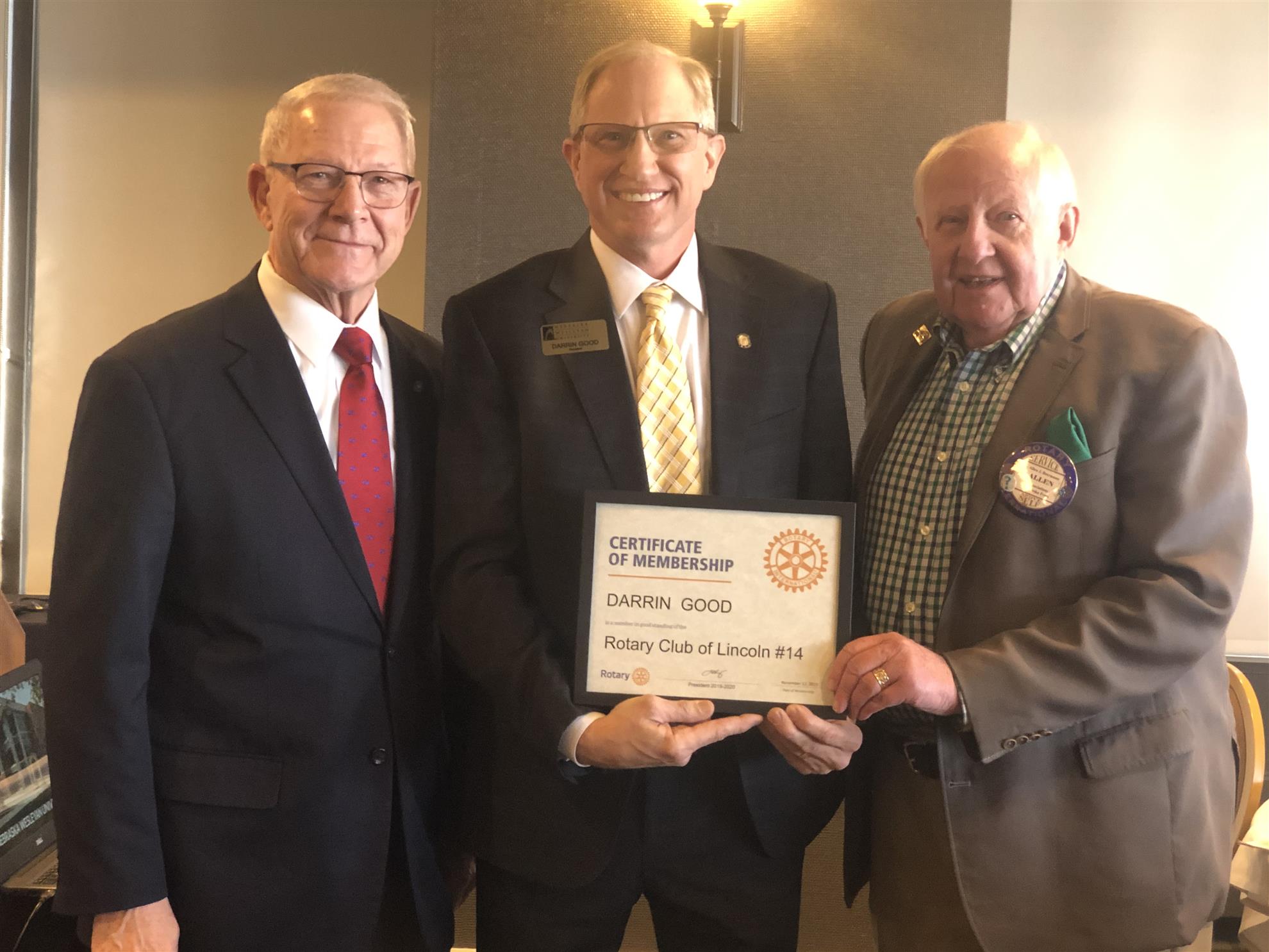 Welcome Newest Member Darrin Good | Rotary Club of Lincoln #14