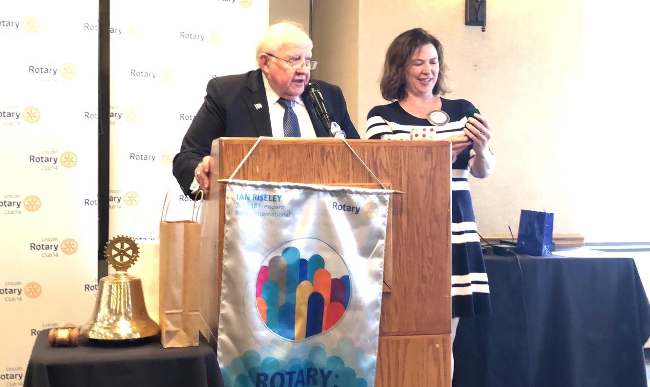 Rotary #14 Recognized President Jennifer | Rotary Club of Lincoln #14