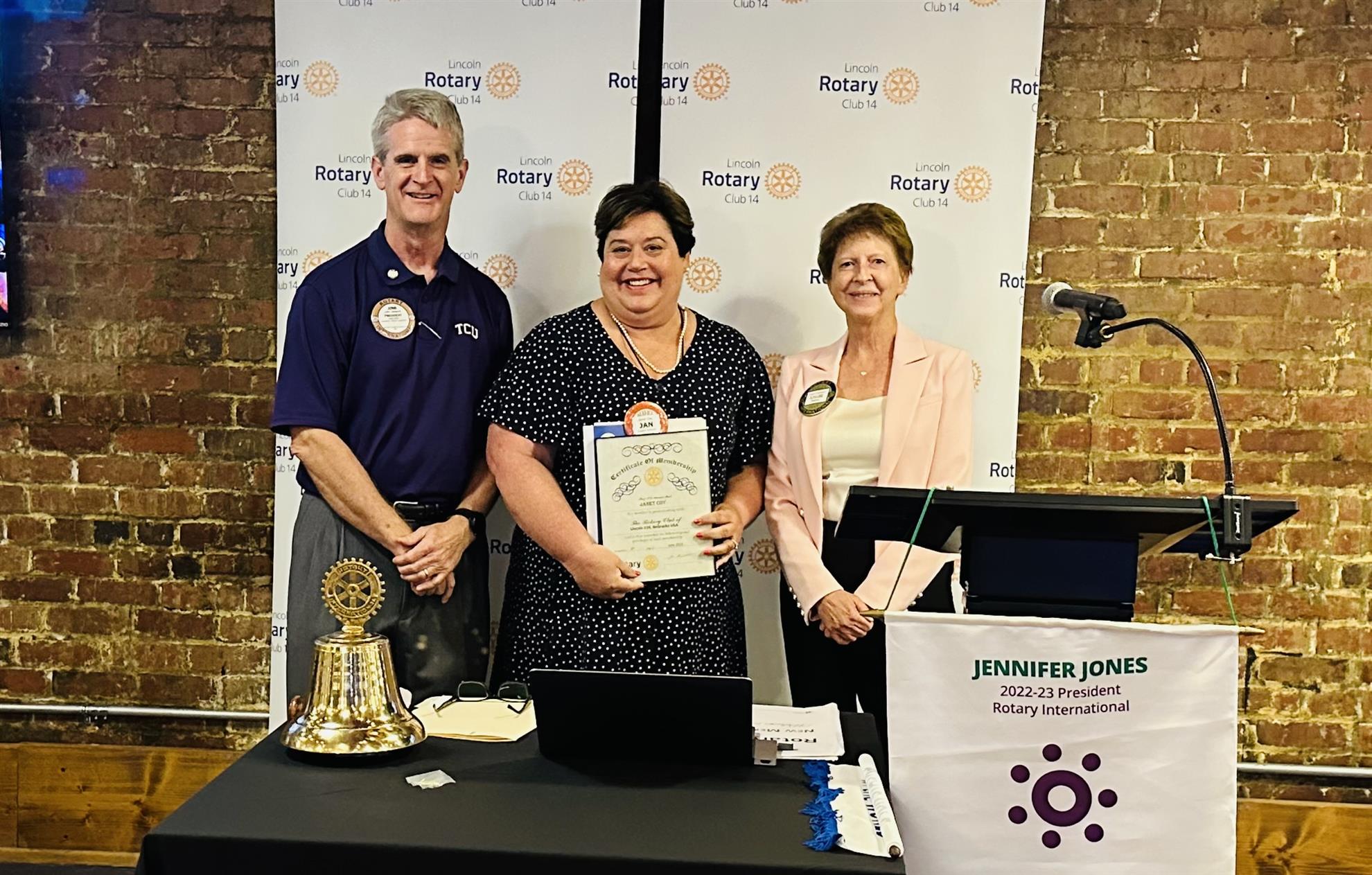 Welcome New Rotarian Jan Coy | Rotary Club of Lincoln #14