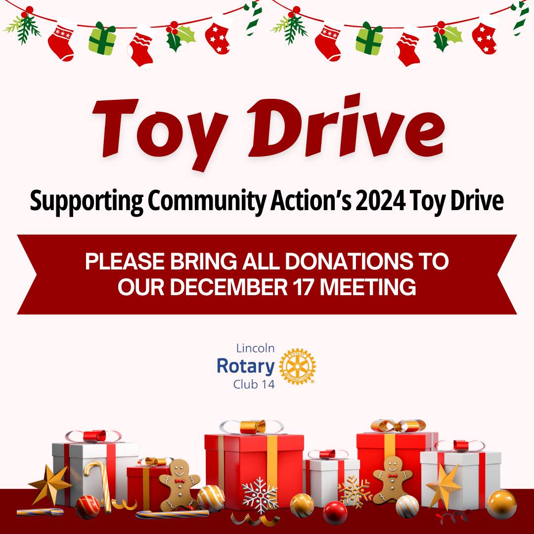 Holiday Toy Drive: Bring Toys on December 17 | Rotary Club of Lincoln #14
