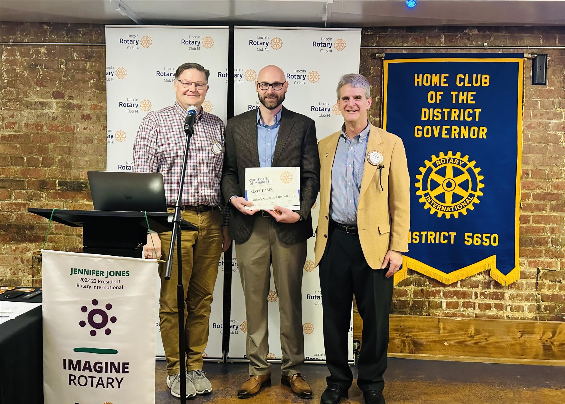 Welcome Newest Rotarian Matt Kasik | Rotary Club of Lincoln #14