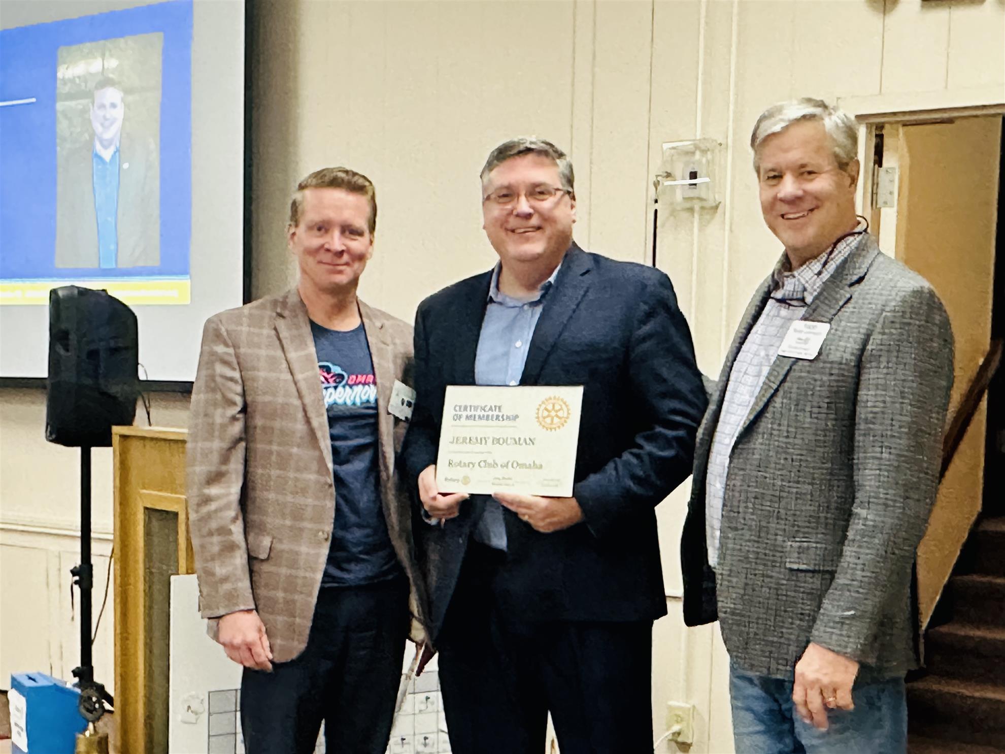 Welcome Newest Rotarian Jeremy Bouman | Rotary Club of Omaha (Downtown)