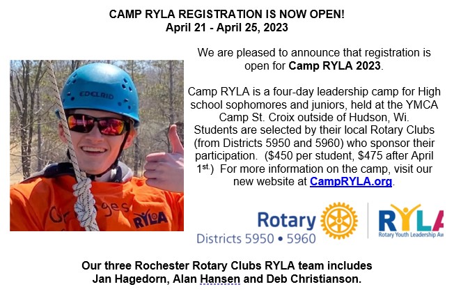 Camp RYLA | The Rotary Club of Rochester