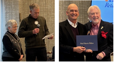 Three recognized as Paul Harris Fellows | The Rotary Club of Rochester