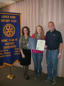 Harlem High School November Student of the Month | Rotary club of Loves ...