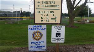 Sycamore Rotary Provides Safety Signs for Park District | Rotary Club ...