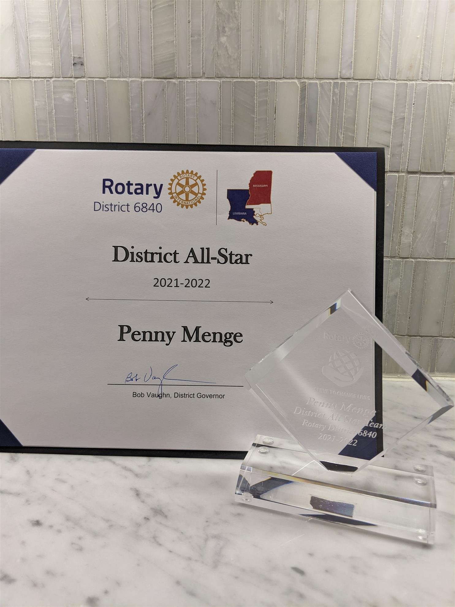 District 6840 Award Recognitions | Rotary Club of New Orleans, LA