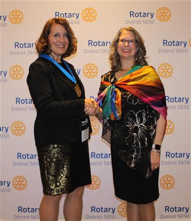 Dr. Laura Dendinger received Golden Wheel Award! | Rotary Club of Wayne