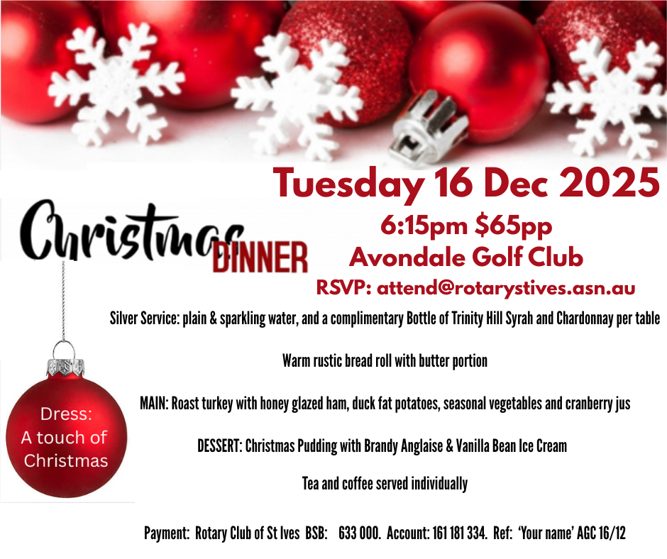 Time to Celebrate the Year and Christmas | Rotary Club of St. Ives