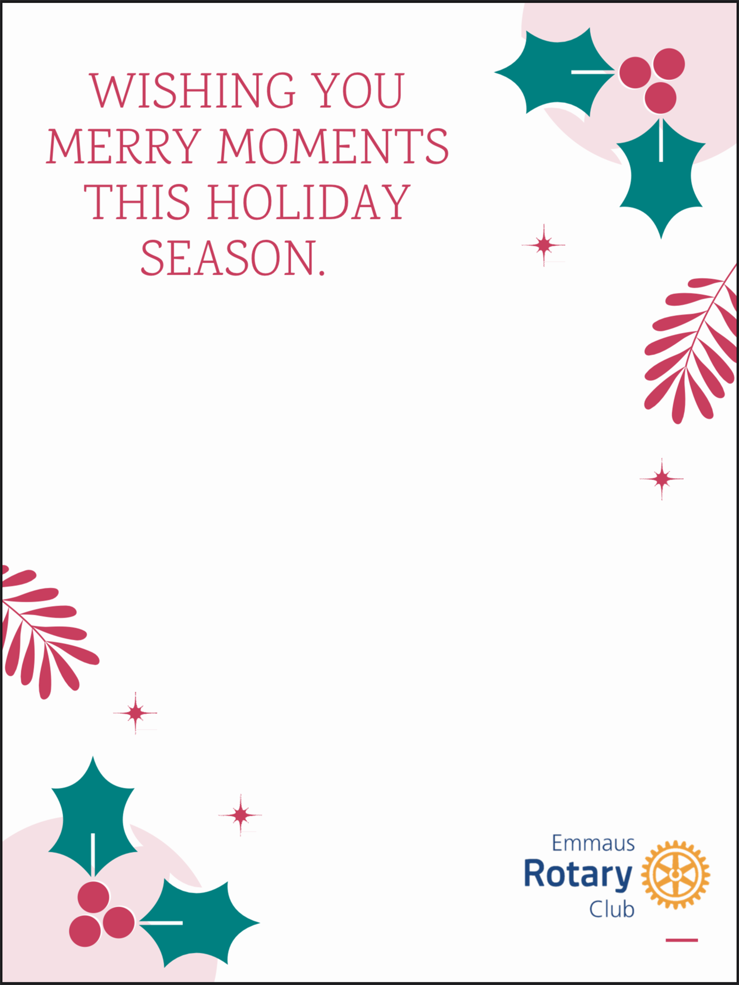 Festive Fellowship | Rotary Club of Emmaus