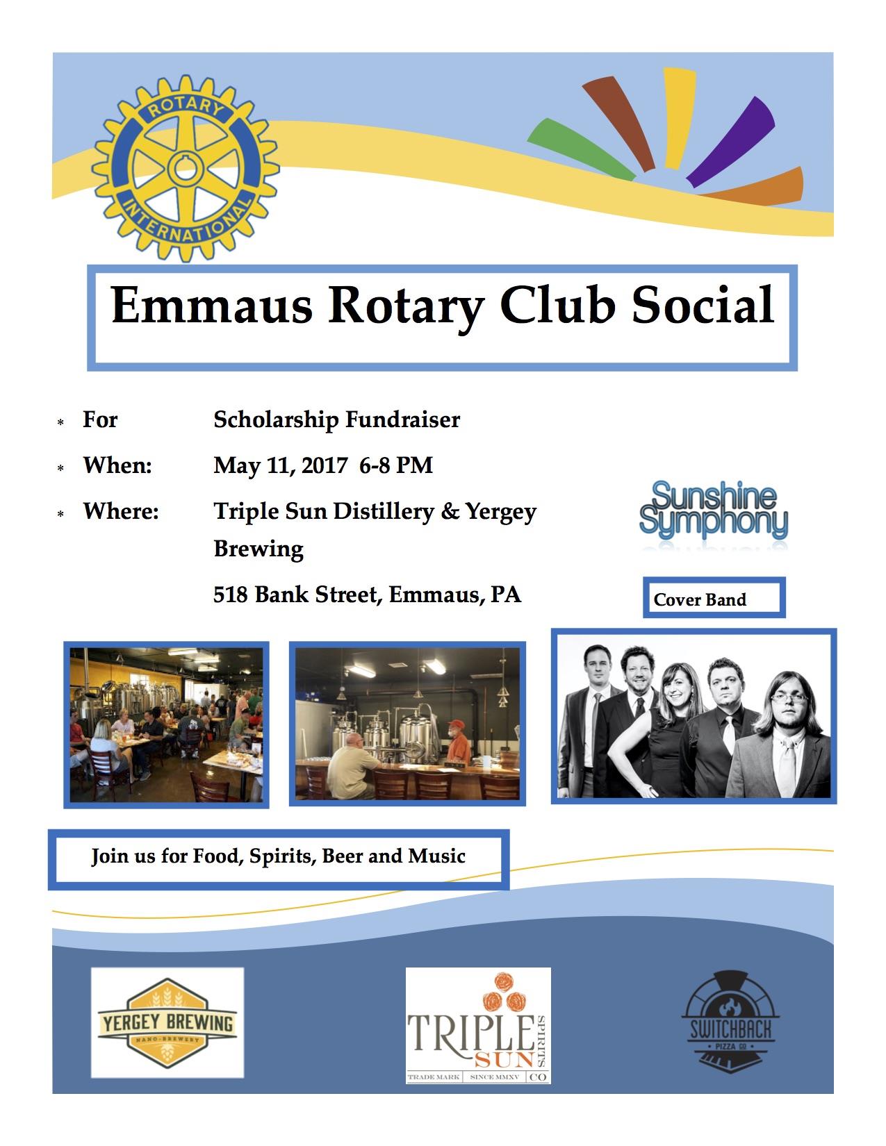 Club Social May 11th | Rotary Club of Emmaus