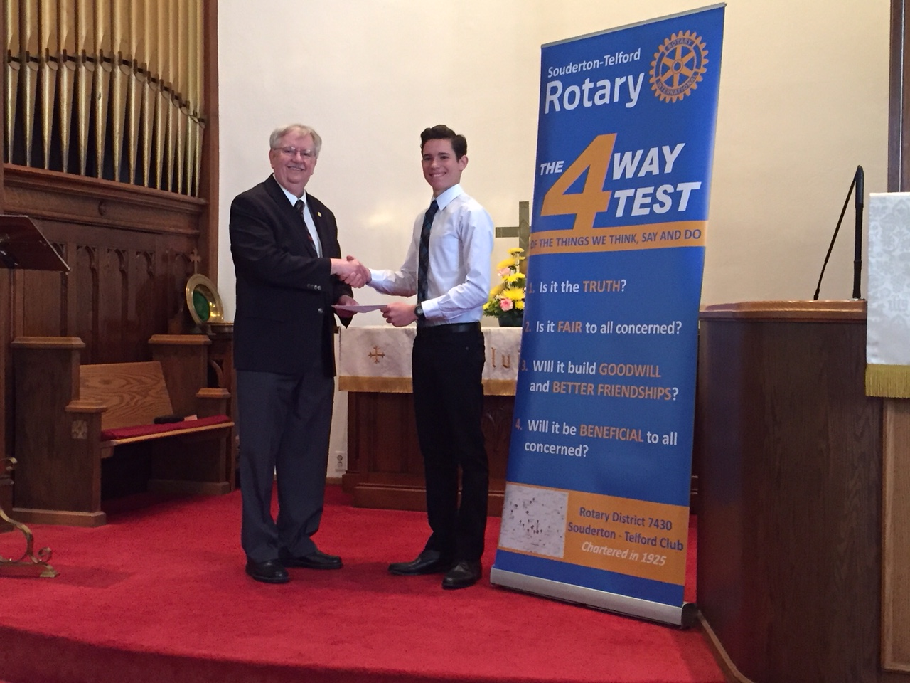 Regional Four-Way Test Winner | Rotary club of Harleysville