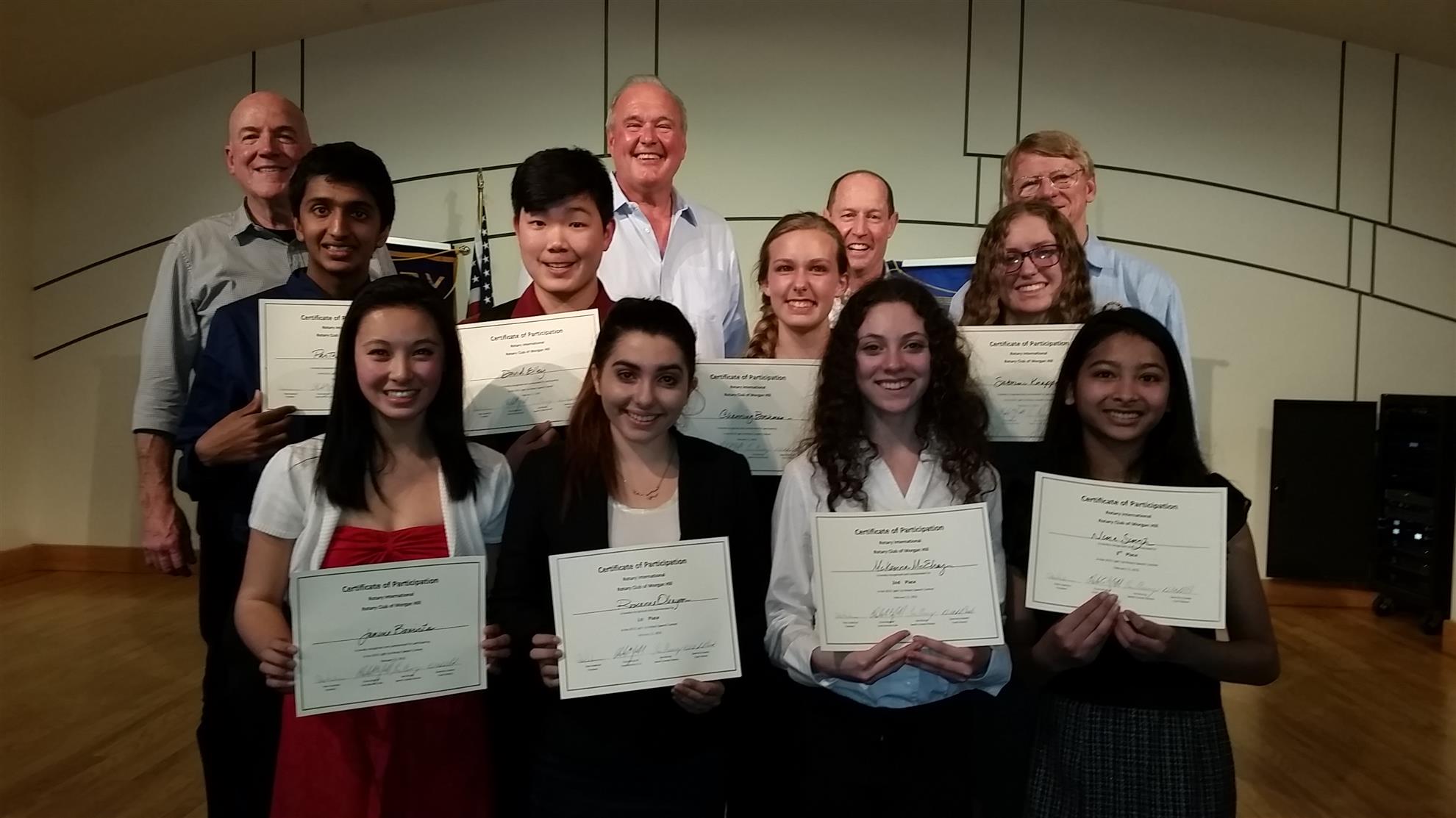 2015 Speech Contest Winners | Rotary Club of Morgan Hill