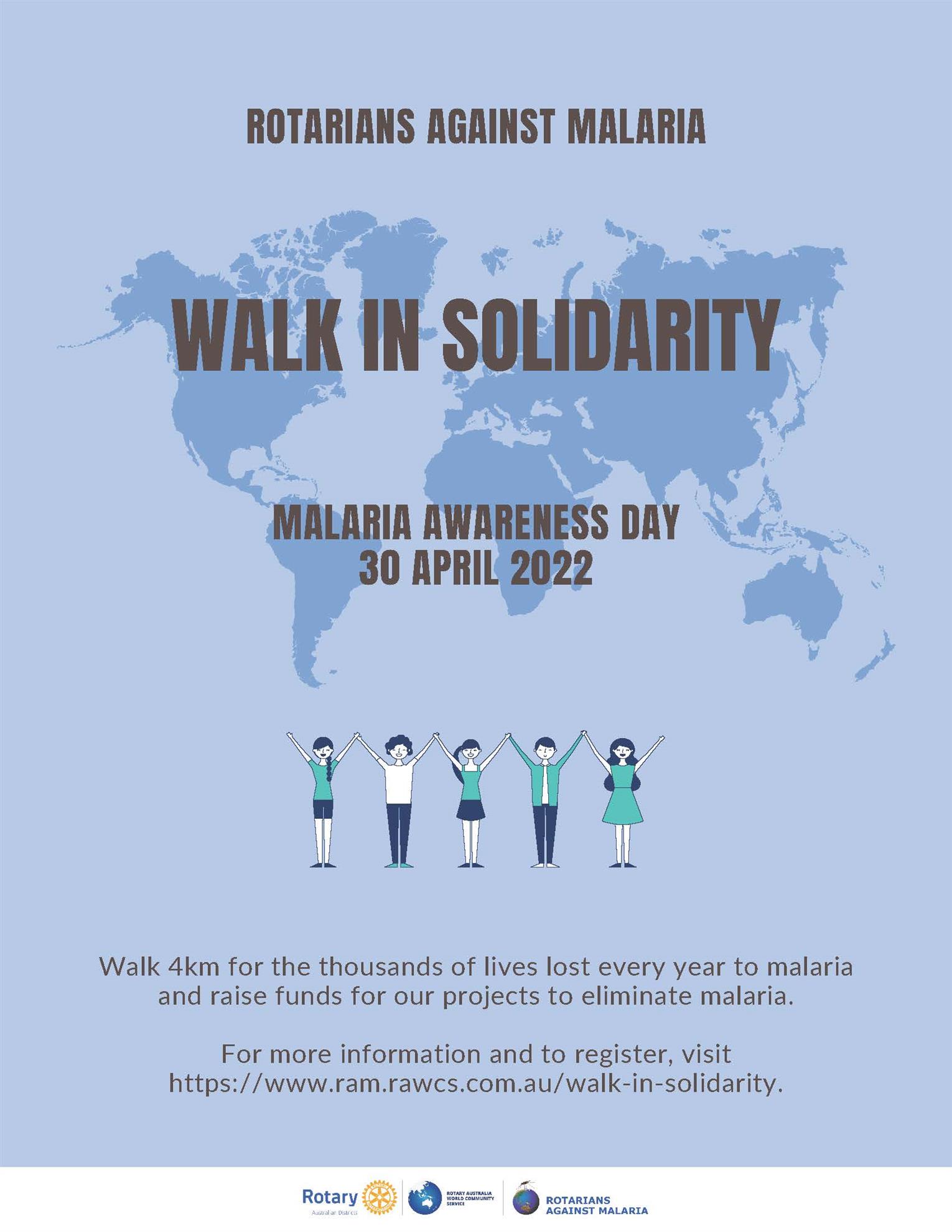 ROTARIANS AGAINST MALARIA - WALK IN SOLIDARITY | Rotary Club of Central ...