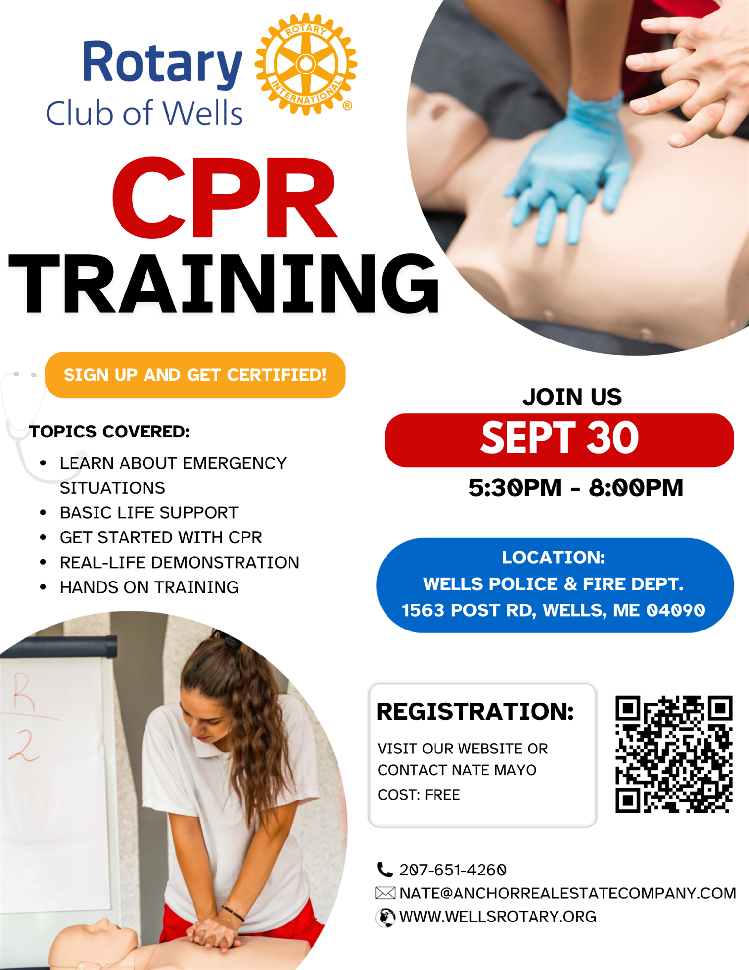 FREE Heart Saver/CPR Course | Rotary Club of Wells-Maine