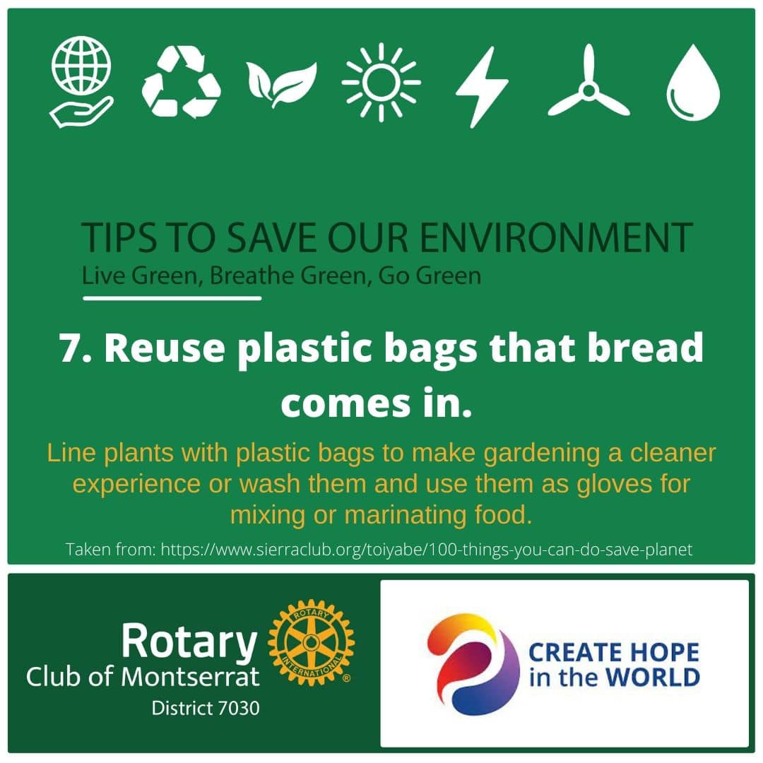 Environmental Tips | Rotary Club of Montserrat