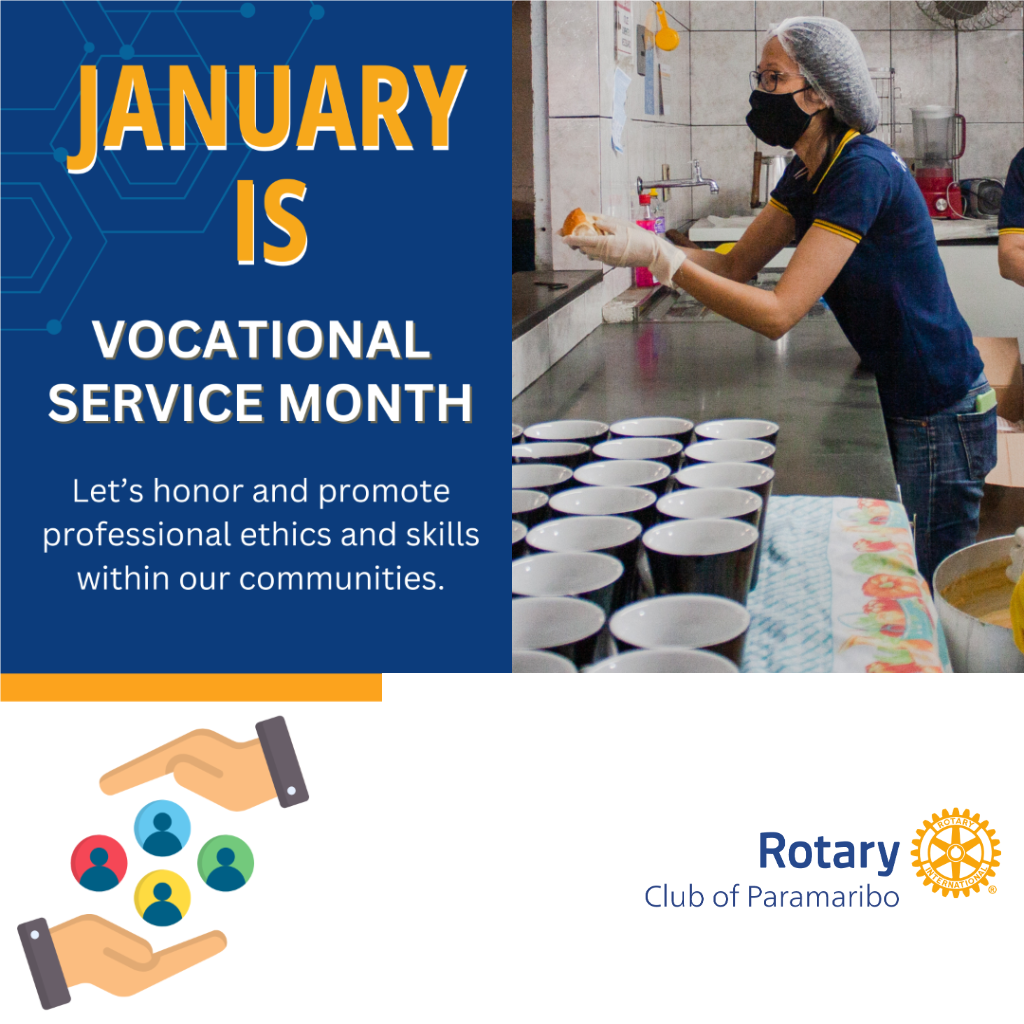January is Vocational Service Month | Rotary Club of Paramaribo