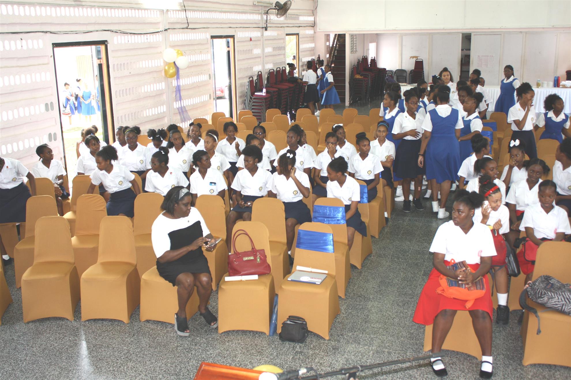 Interact pinning for CCSS and SJC | Rotary Club of St. Lucia