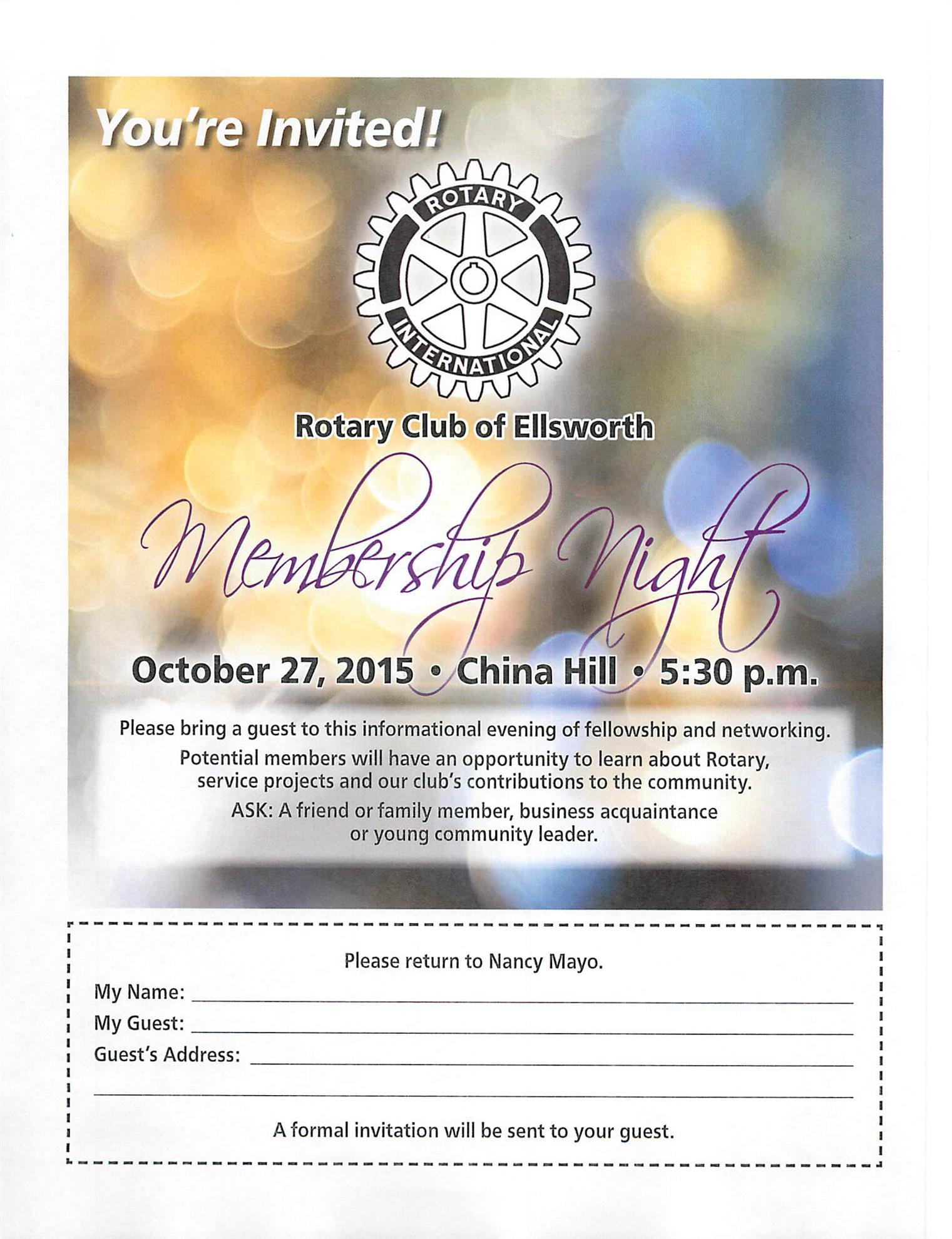 Rotary Membership Night | Rotary Club of Ellsworth