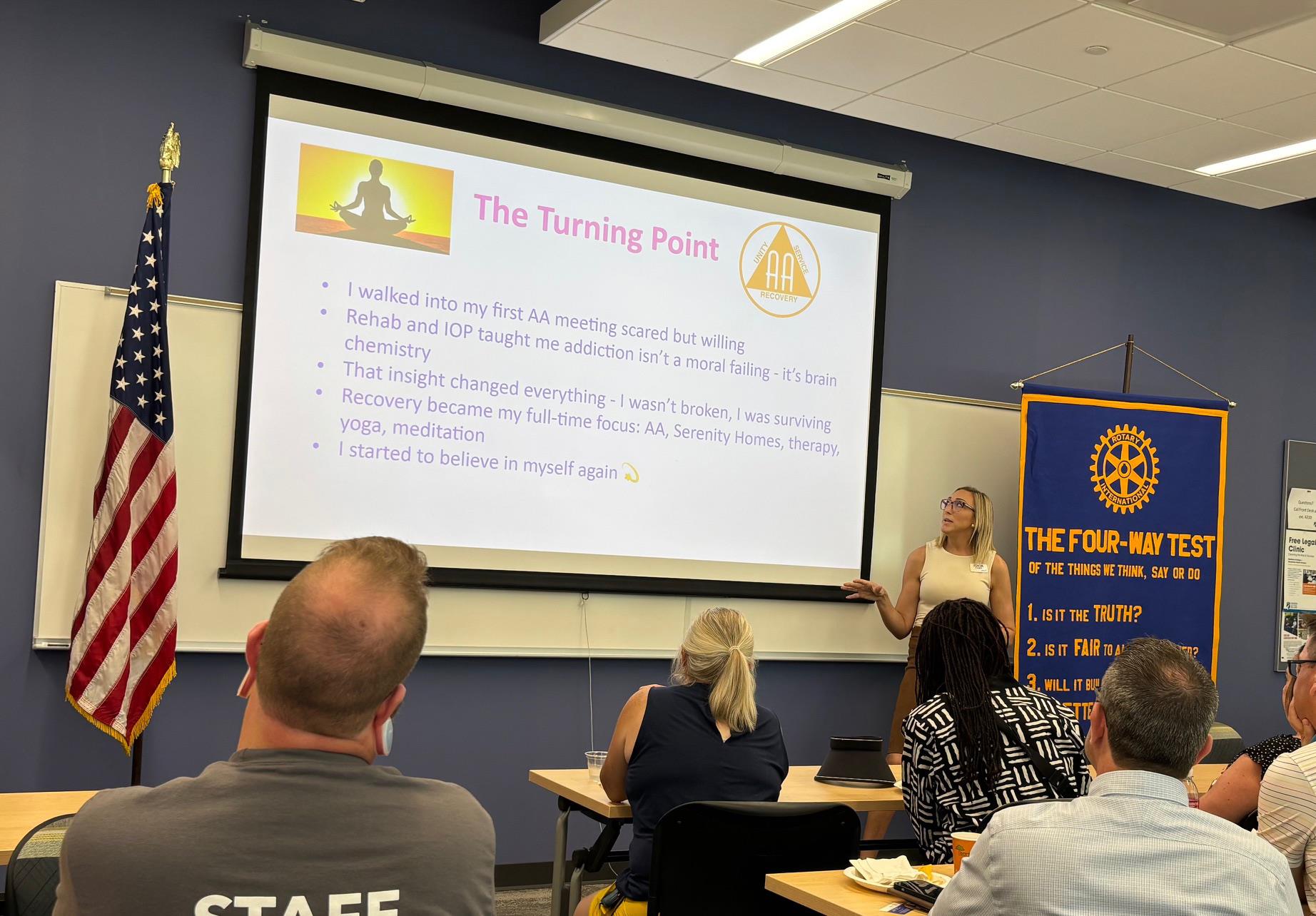 Elicia and Dan Give Classification Talks | Rotary Club of Madison South