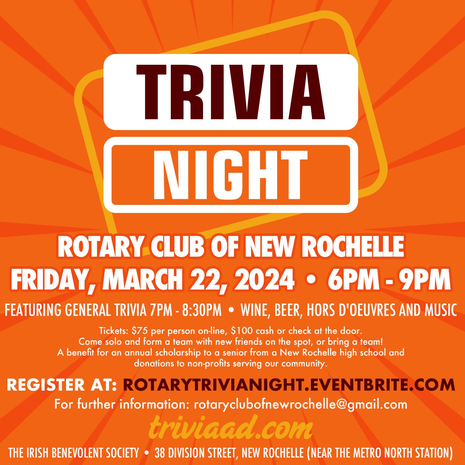 Turn Out for Trivia | Rotary Club of Larchmont
