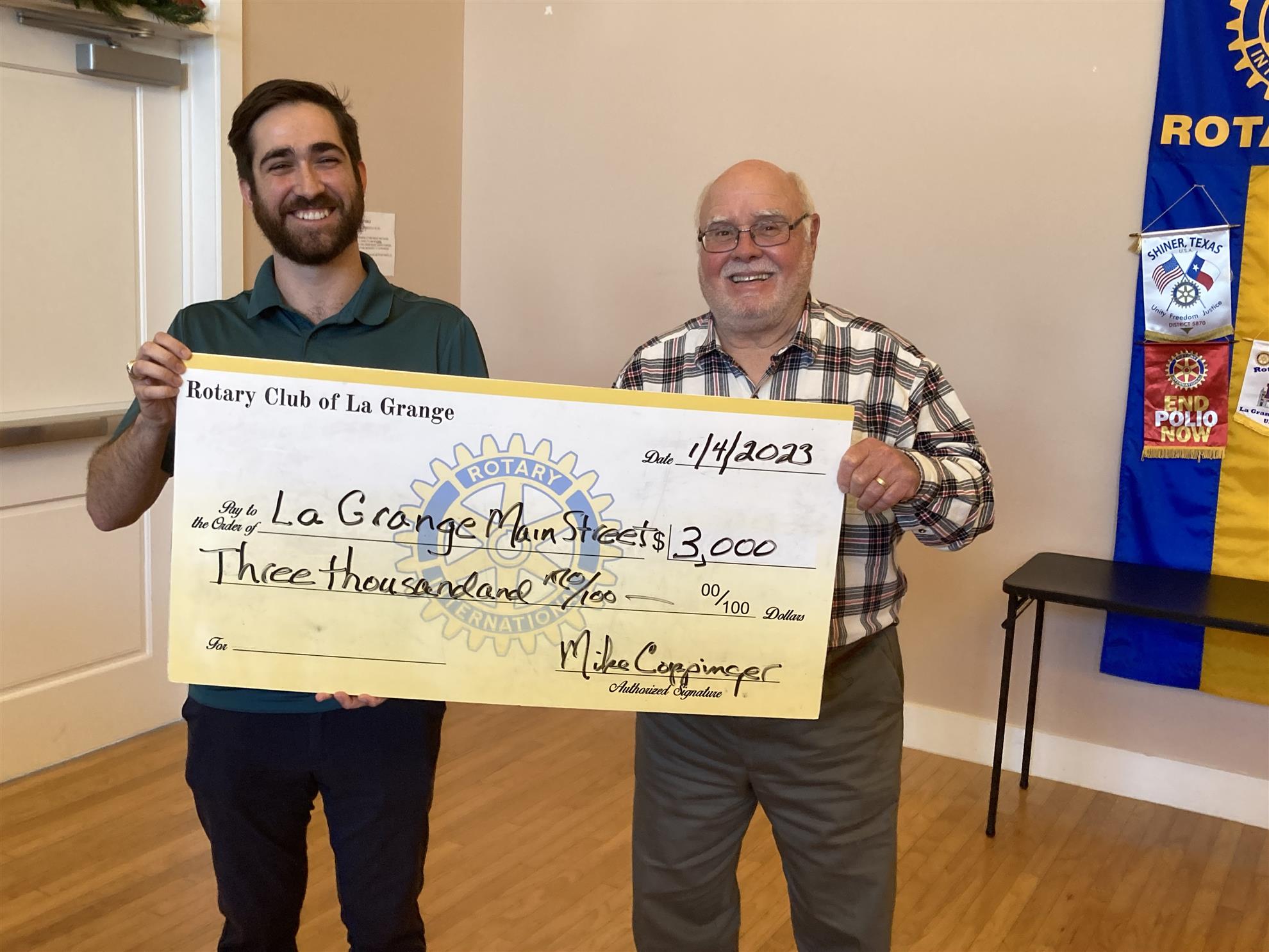 Main Street Donation | Rotary Club of La Grange