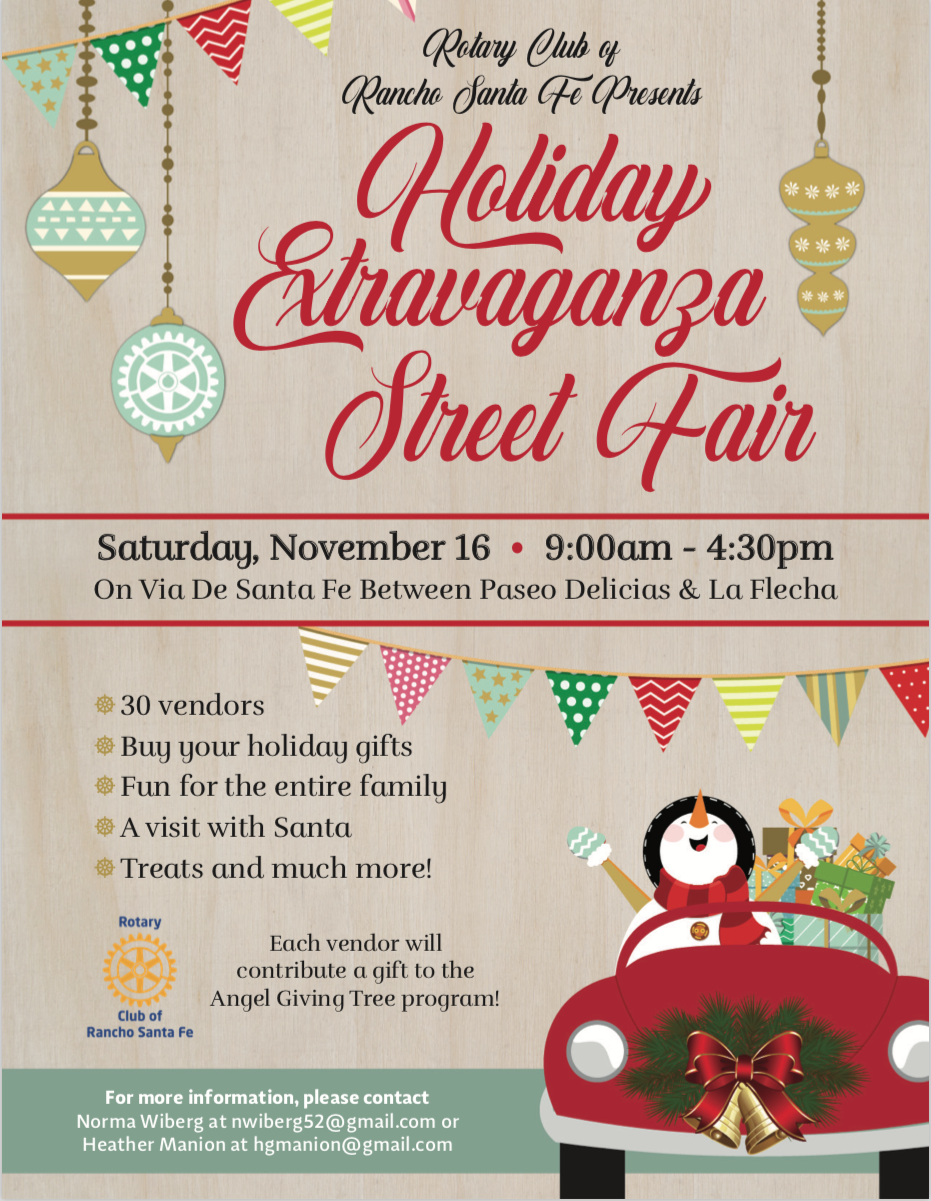 Holiday Extravaganza Street Fair | Rotary Club of Rancho Santa Fe