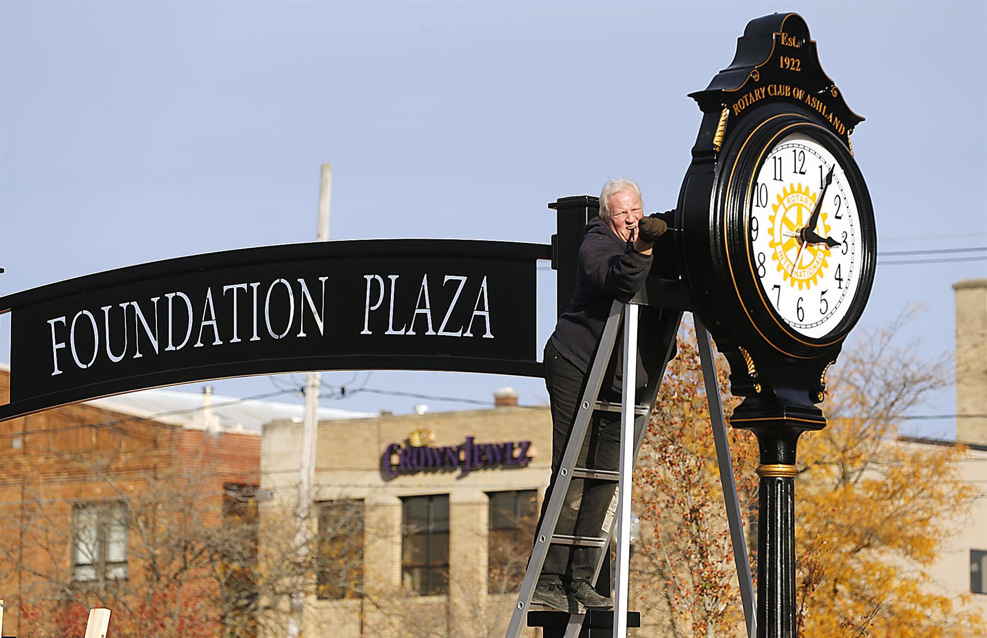 Celebrating 100 years - Clock Installation | Rotary Club of Ashland