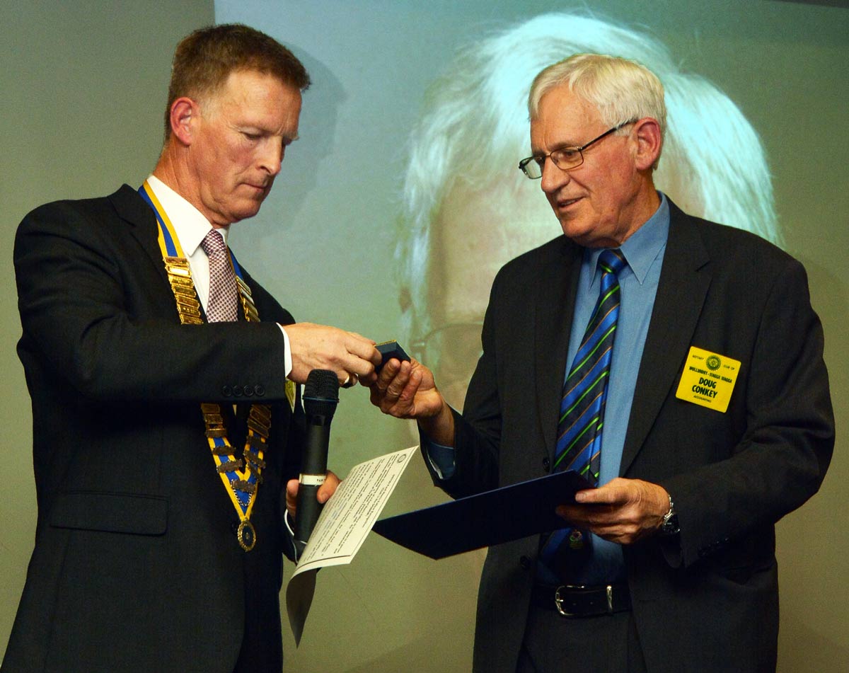 Doug Conkey Awarded Paul Harris Fellow | Rotary Club of Wollundry