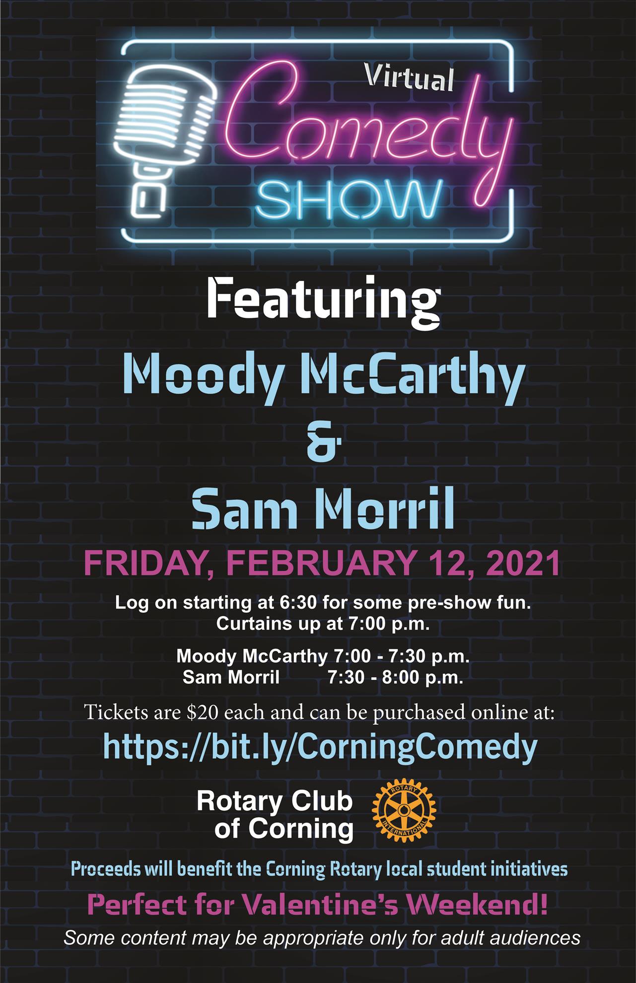 Virtual Comedy Night Live to Support Corning Rotary Student Initiatives ...