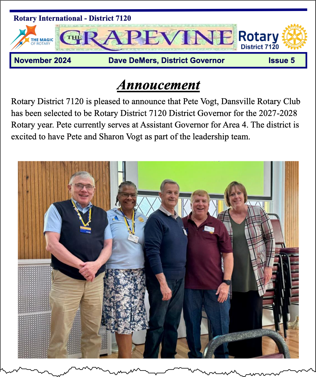 Read the District 7120 Grapevine! | Rotary Club of Corning