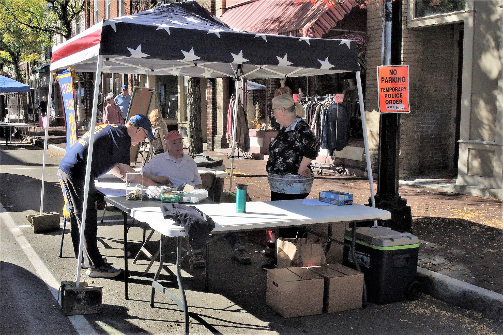 2023-9-15 Market Street Booth | Rotary Club of Corning
