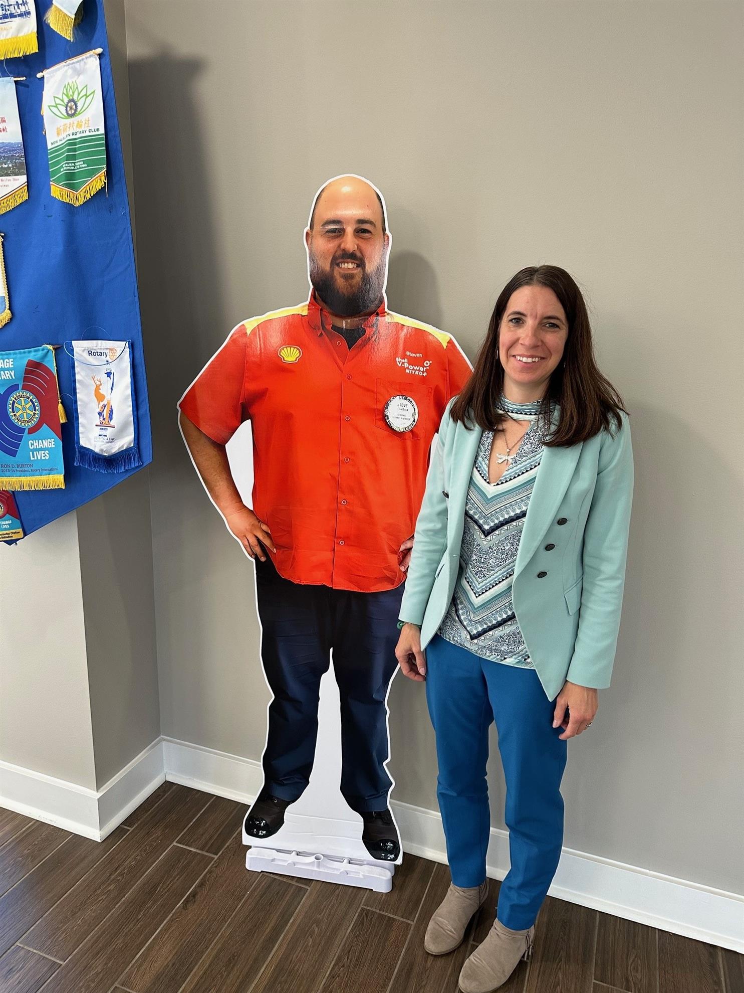 Steve Bock Welcomes Lisa Humfeld-Wilson | Rotary Club of Faribault