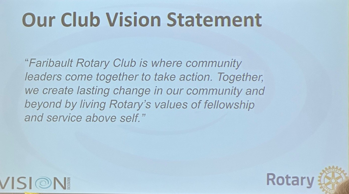 Club Vision Statement Highlights 2025 | Rotary Club of Faribault