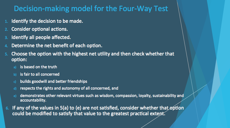 ROTARY’S FOUR-WAY TEST: A THEORETICAL AND PRACTICAL CRITIQUE | Rotary ...