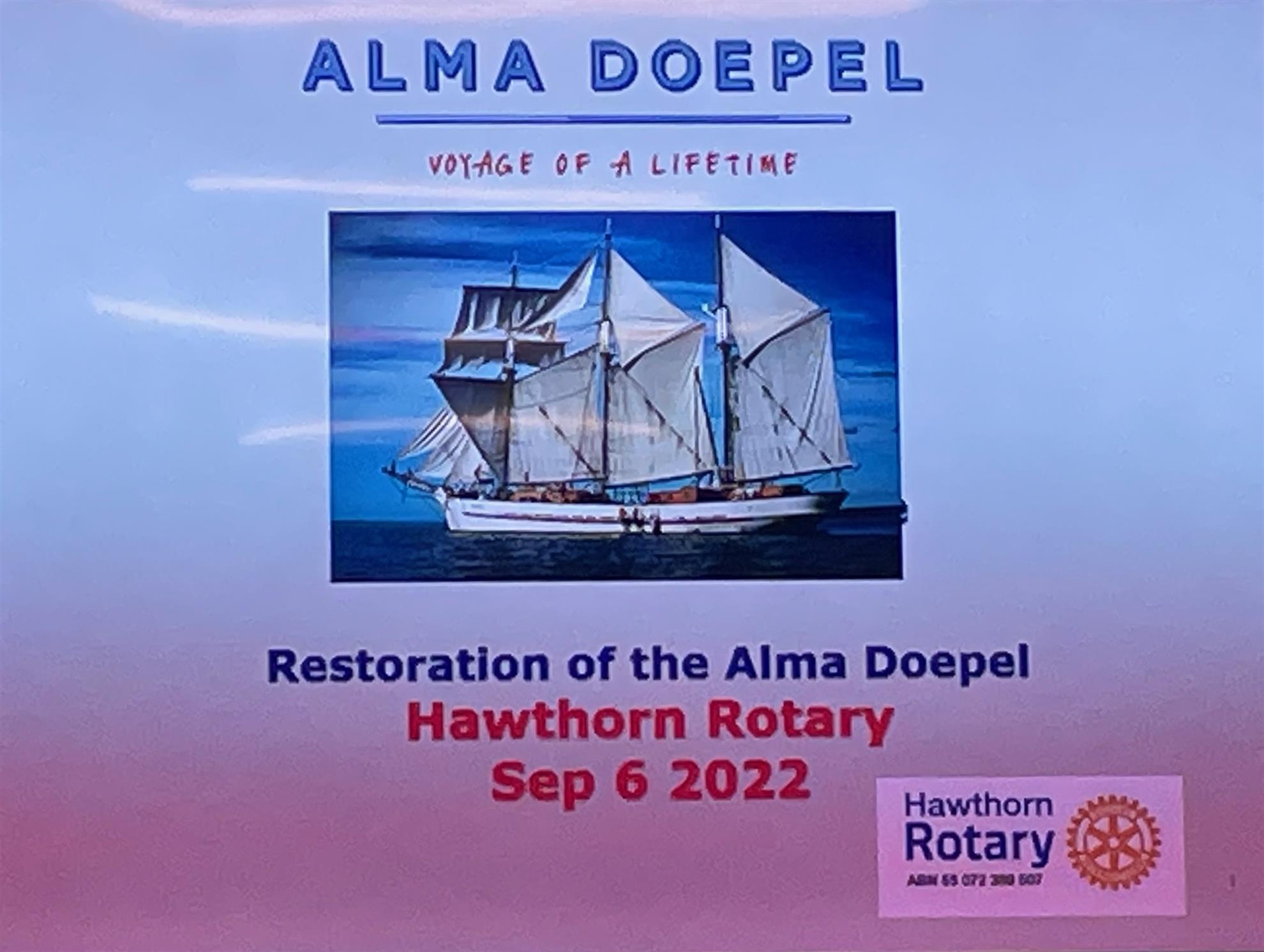 “Alma Doepel” Restoration | Rotary Club of Hawthorn