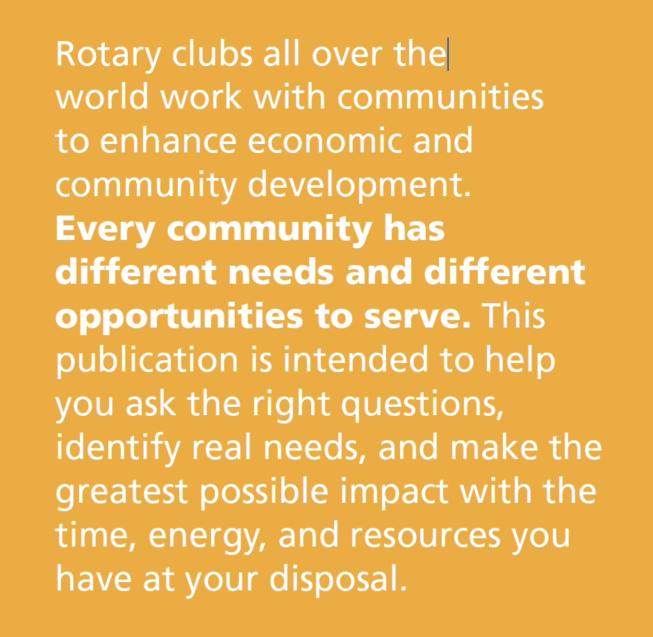 ECONOMIC AND COMMUNITY DEVELOPMENT | Rotary Club of Hawthorn