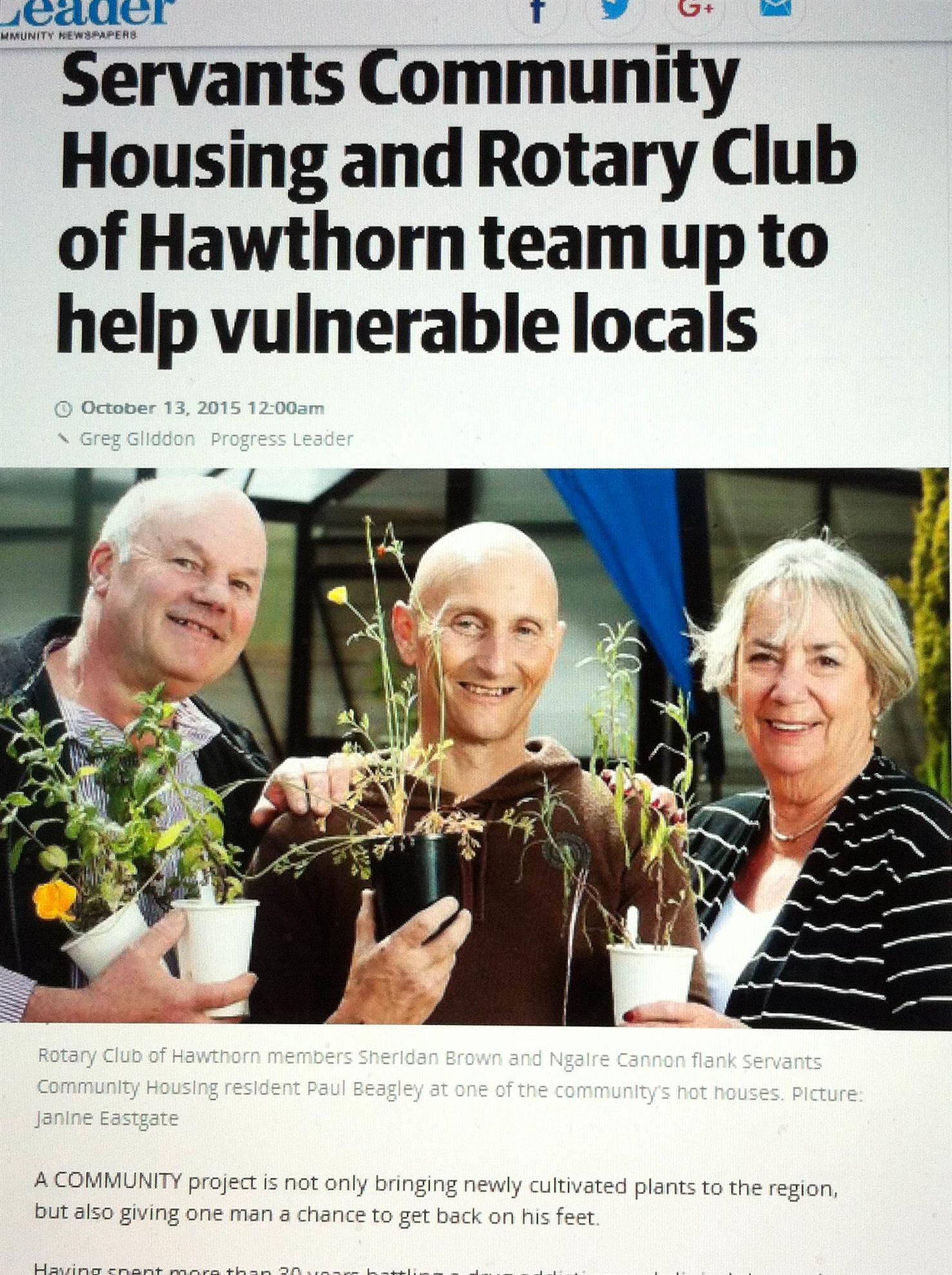 Greenhouse Opening Day | Rotary Club of Hawthorn