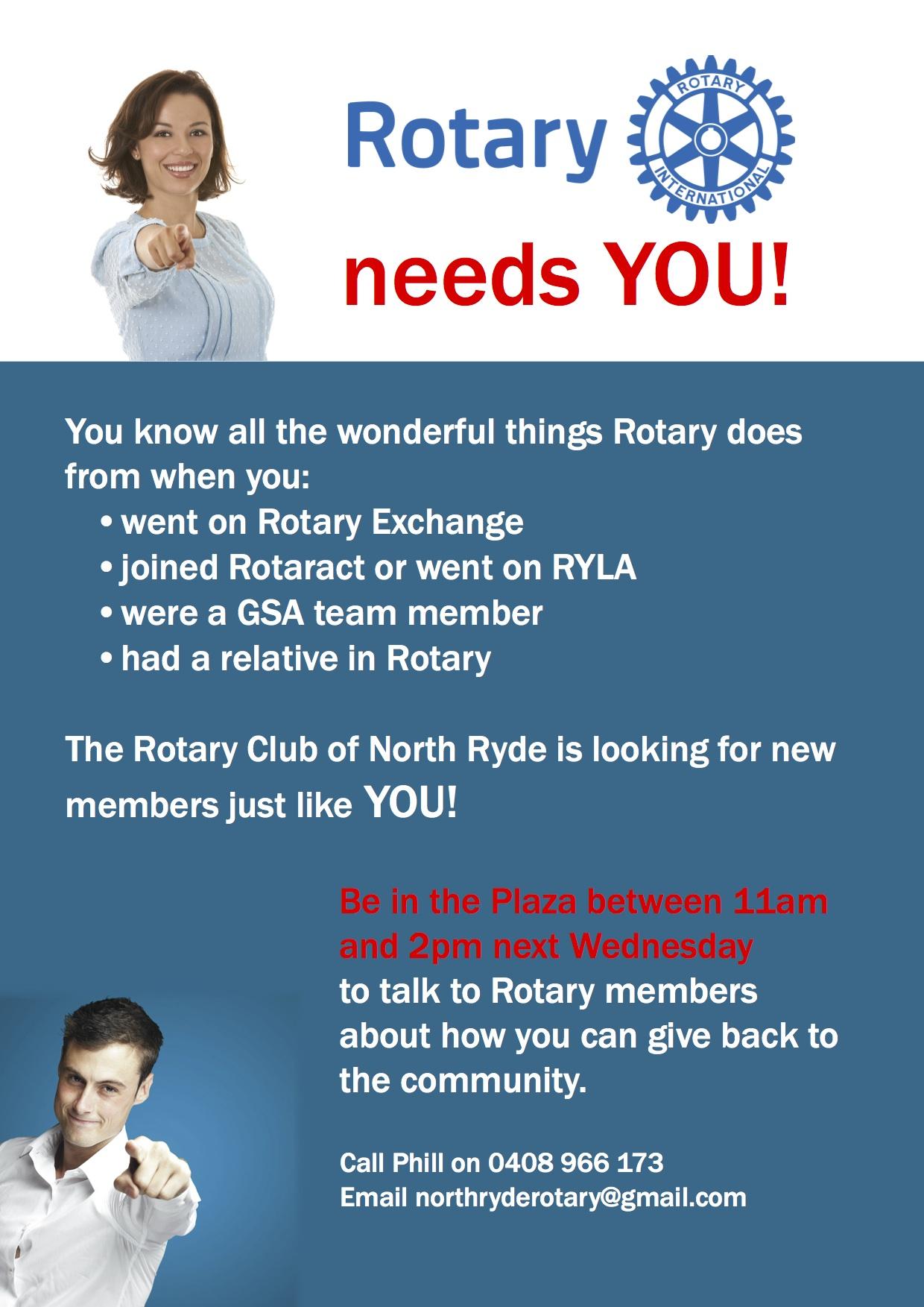 Optus Membership Drive | Rotary Club of North Ryde