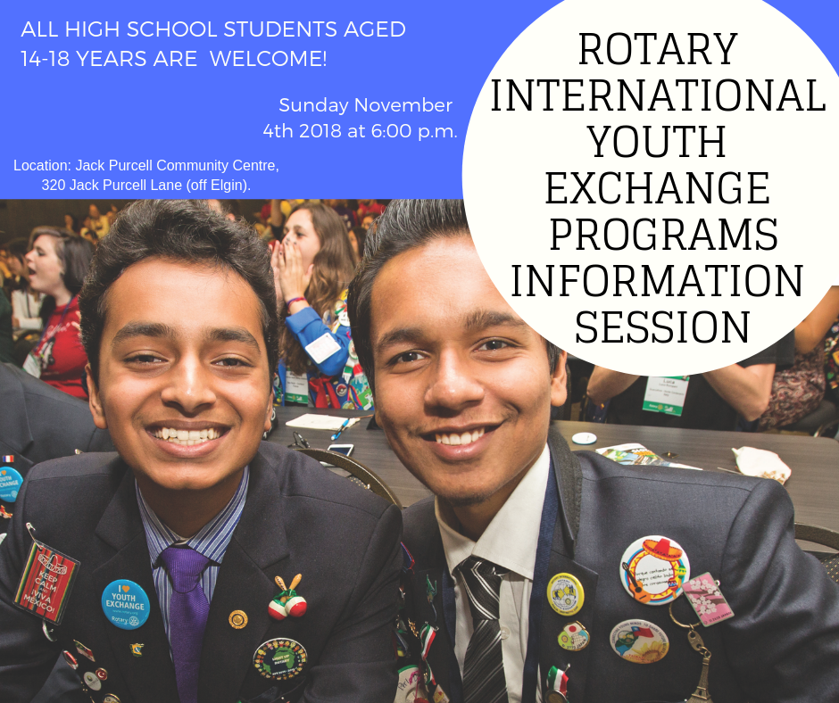 Rotary International Youth Exchange Program, Information Session ...